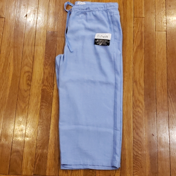 dash | Pants & Jumpsuits | Dash Light Blue Linen Capris | Poshmark